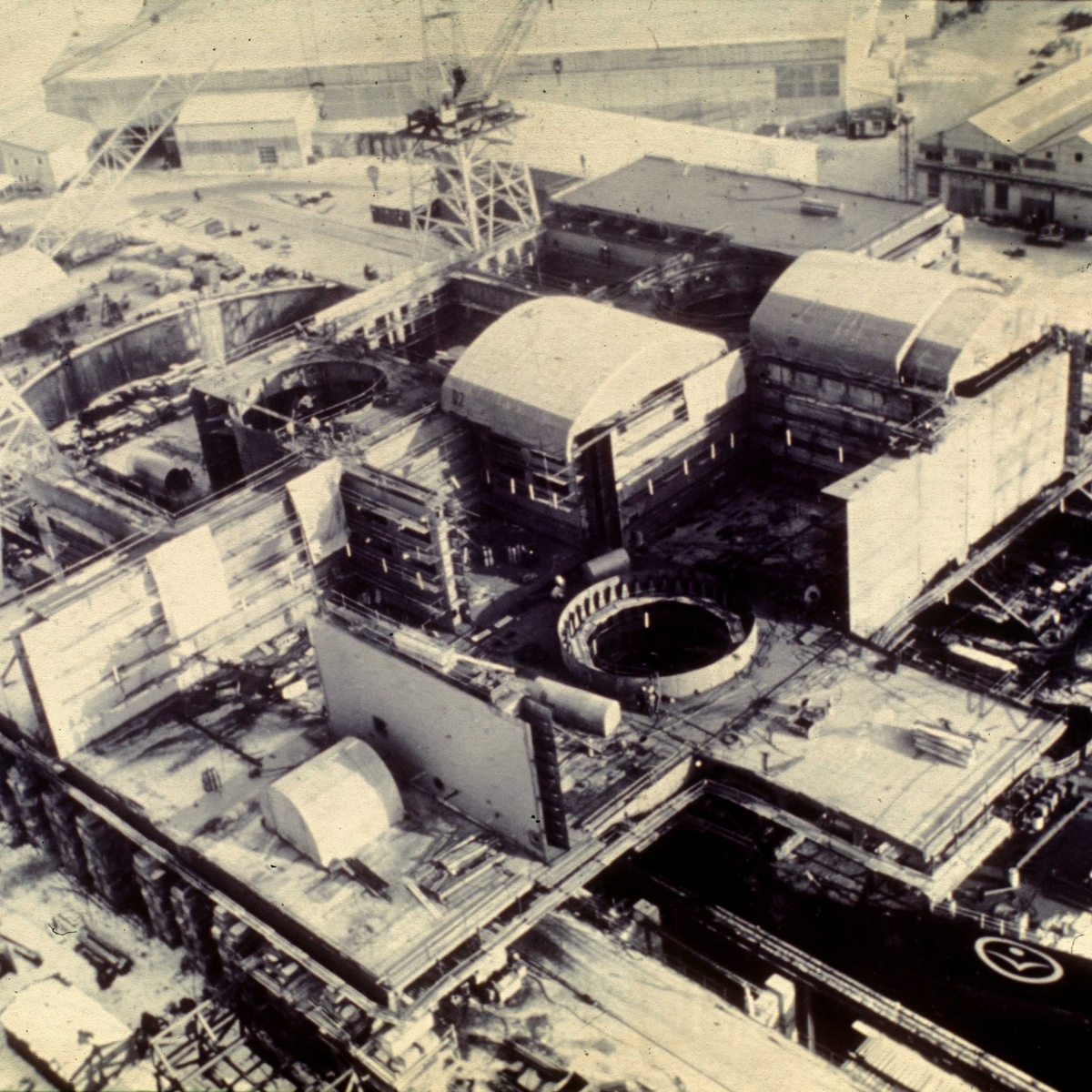 Statfjord_A dekket under konstruksjon. Stord Verft (nå Aker Stord ...