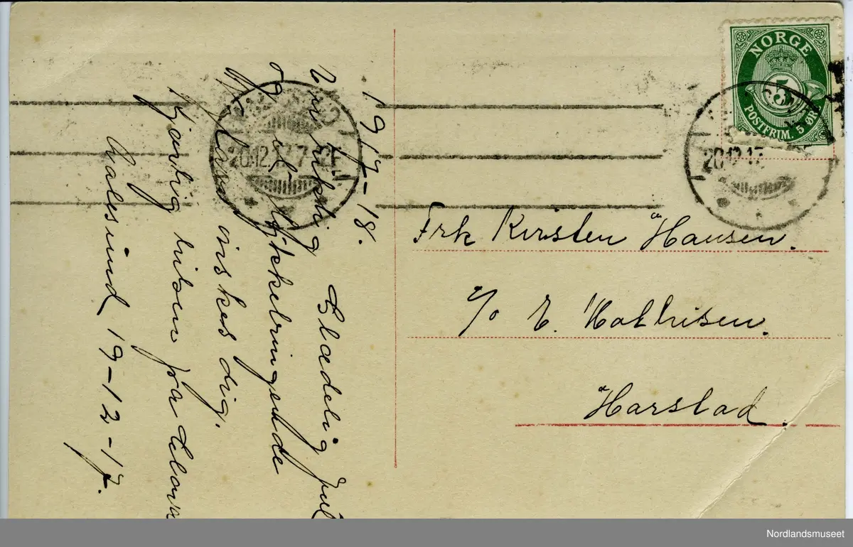 Aalesund, Post og Telegrafbygning. Asla i bakgrunden. - Nordlandsmuseet ...