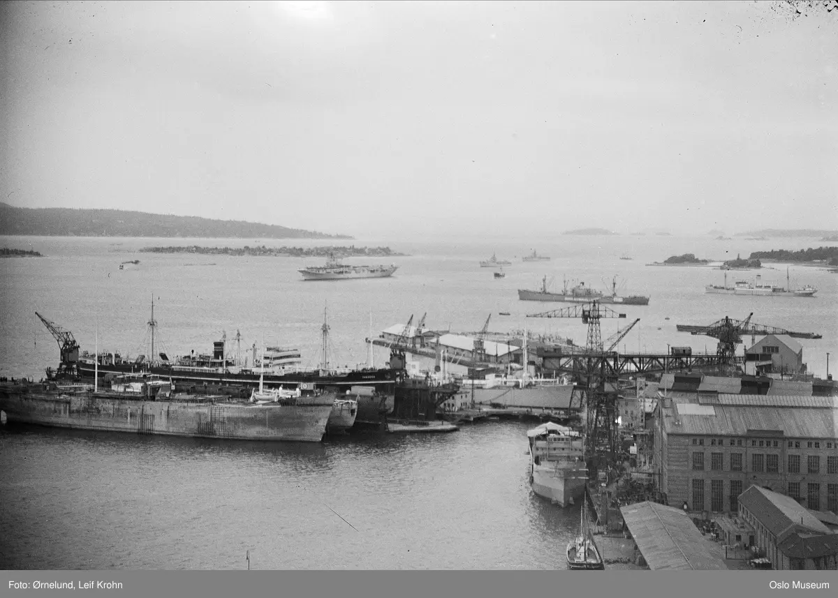 Britisk flåtebesøk. - Oslo Museum / DigitaltMuseum