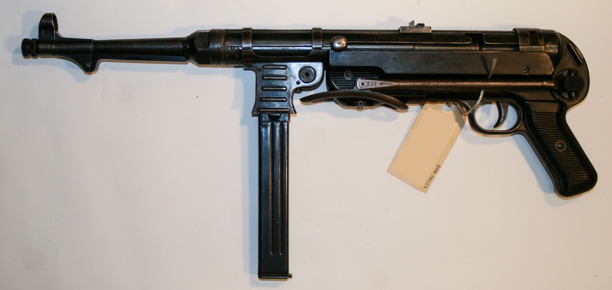Maskinpistol Schmeisser MP40 9mm - Justismuseet / DigitaltMuseum
