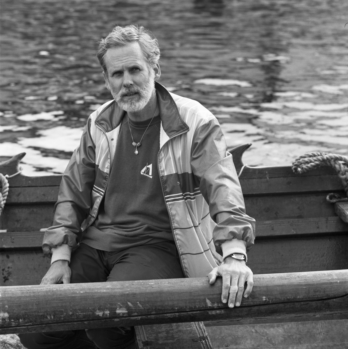 Carl Olof Cederlund ombord på Helga Holm. - Sjöhistoriska museet ...