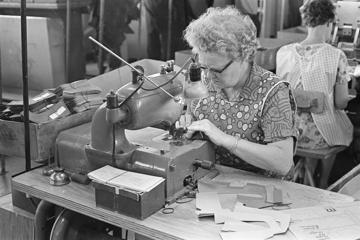 A. F. Carlssons Skofabrik, Vänersborg. Skärfling (fasad uttunning av ...