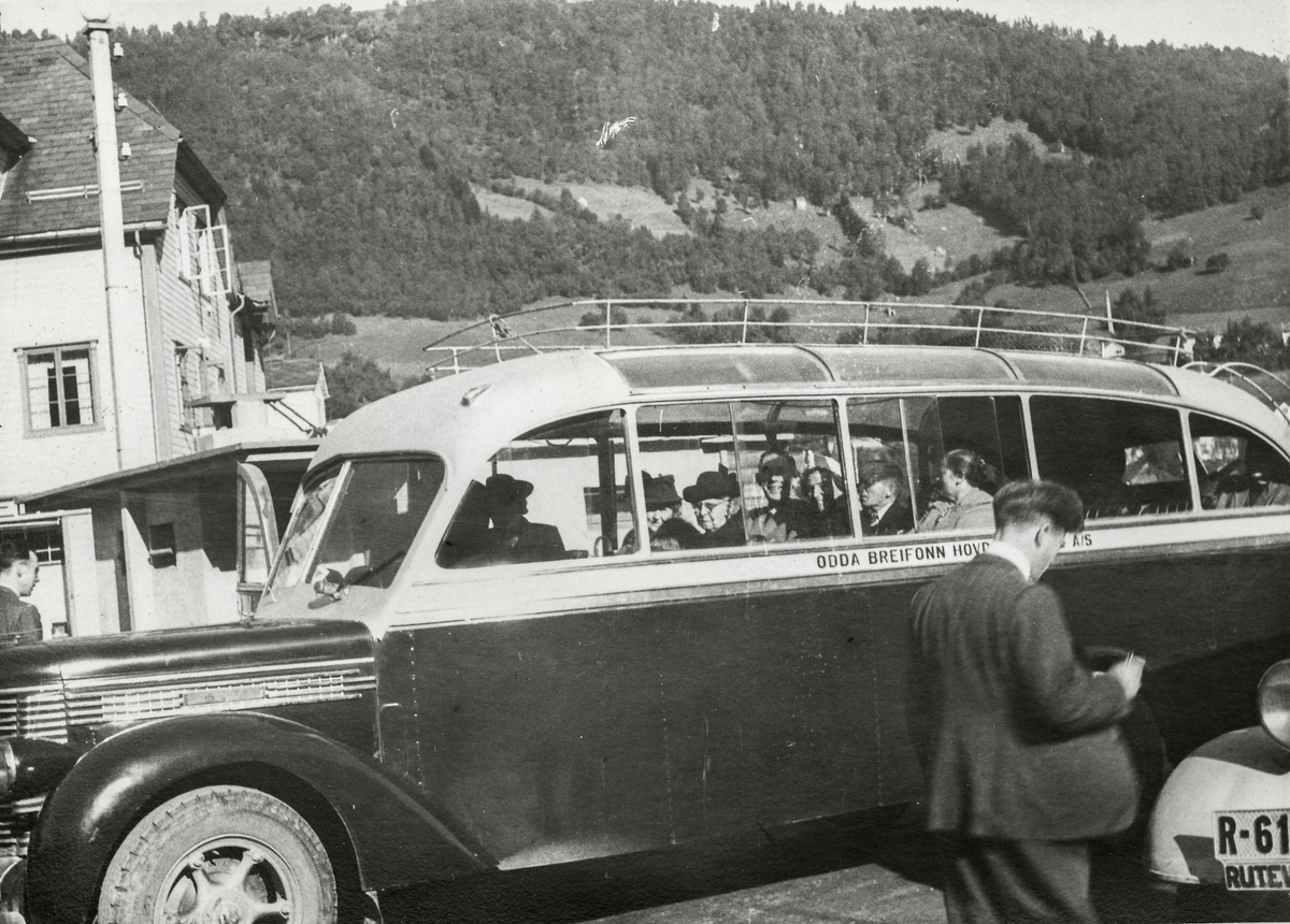 Buss i rute Odda- Breifonn - Hovden. - Kraftmuseet / DigitaltMuseum
