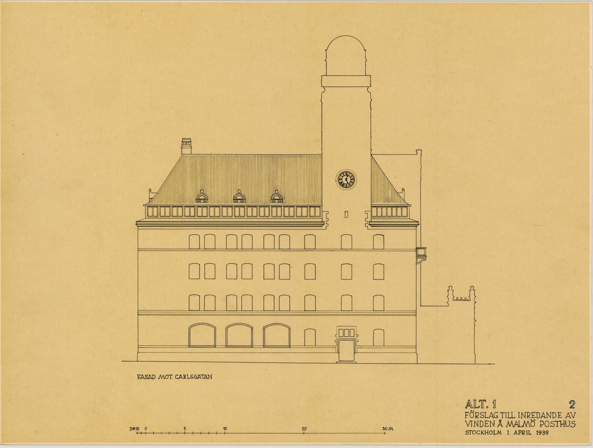 Ritning - Postmuseum / DigitaltMuseum