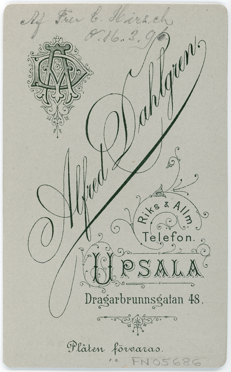 Kabinettsfotografi - C Hirsch - Upplandsmuseet / DigitaltMuseum