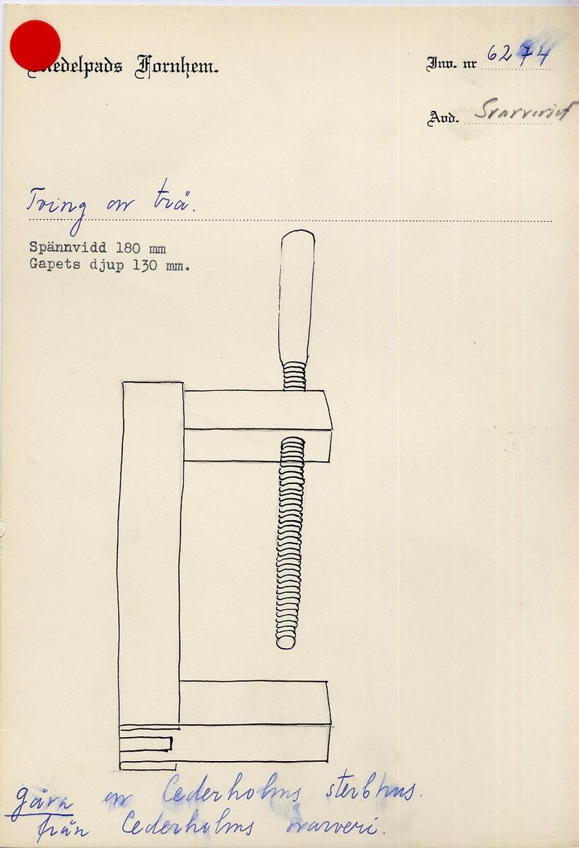 Tving av trä - Medelpads fornminnesförening / DigitaltMuseum