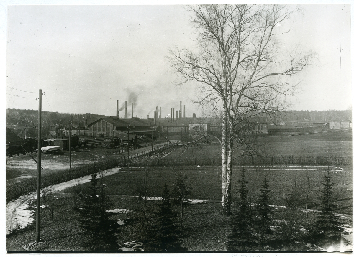 Fagersta stad, Fagersta kn. Exteriör av verkstäder vid Fagersta bruk ...