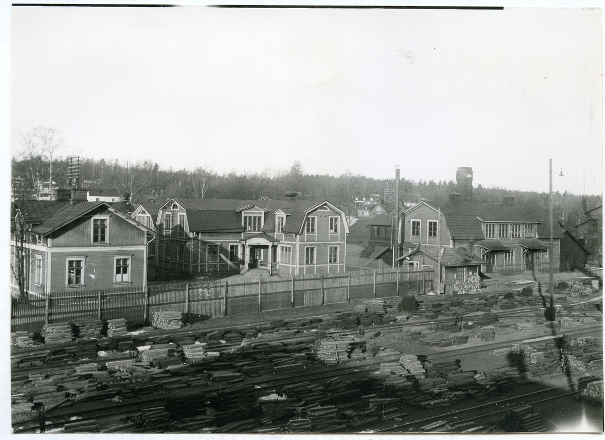 Fagersta stad, Fagersta kn. Exteriör av byggnader vid Fagersta bruk ...