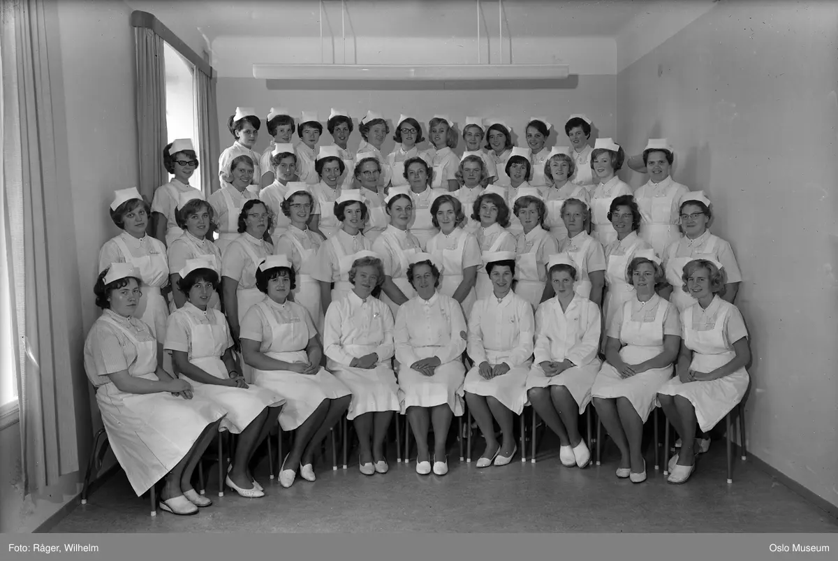 Gruppe fra sykepleierskolen ved Ullevål sykehus. - Oslo Museum ...