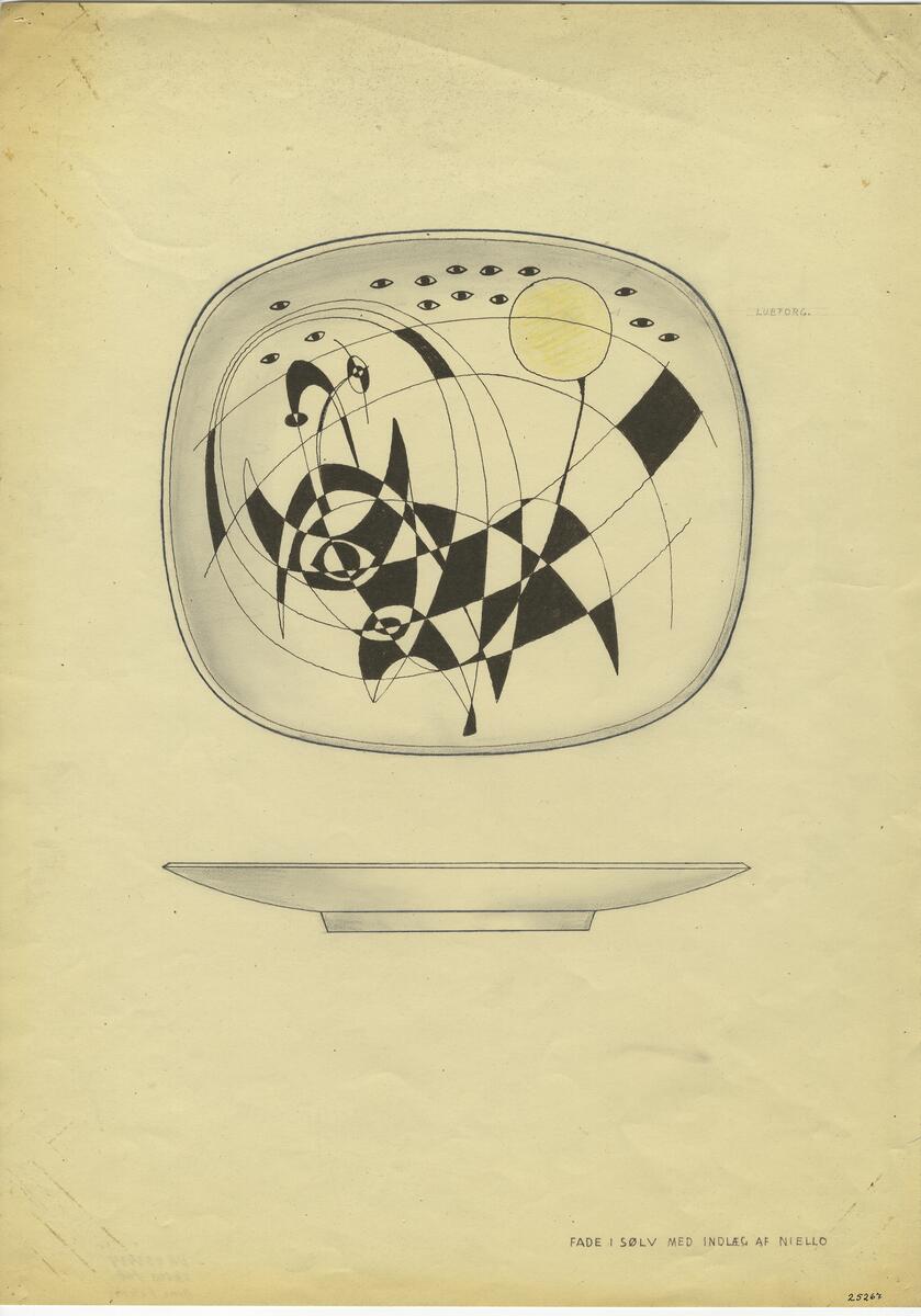 Skiss heminredning (okänd titel) [skiss] - Designarkivet / DigitaltMuseum