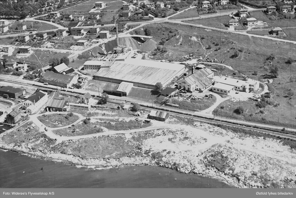 Steinullfabrikken i Moss 1952. (Seinere Rockwool) - Østfold fylkes ...