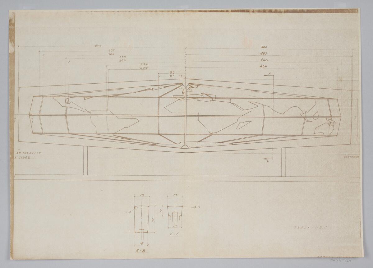 Flygplansinredning projekt ABA [ritning] - Designarkivet / DigitaltMuseum