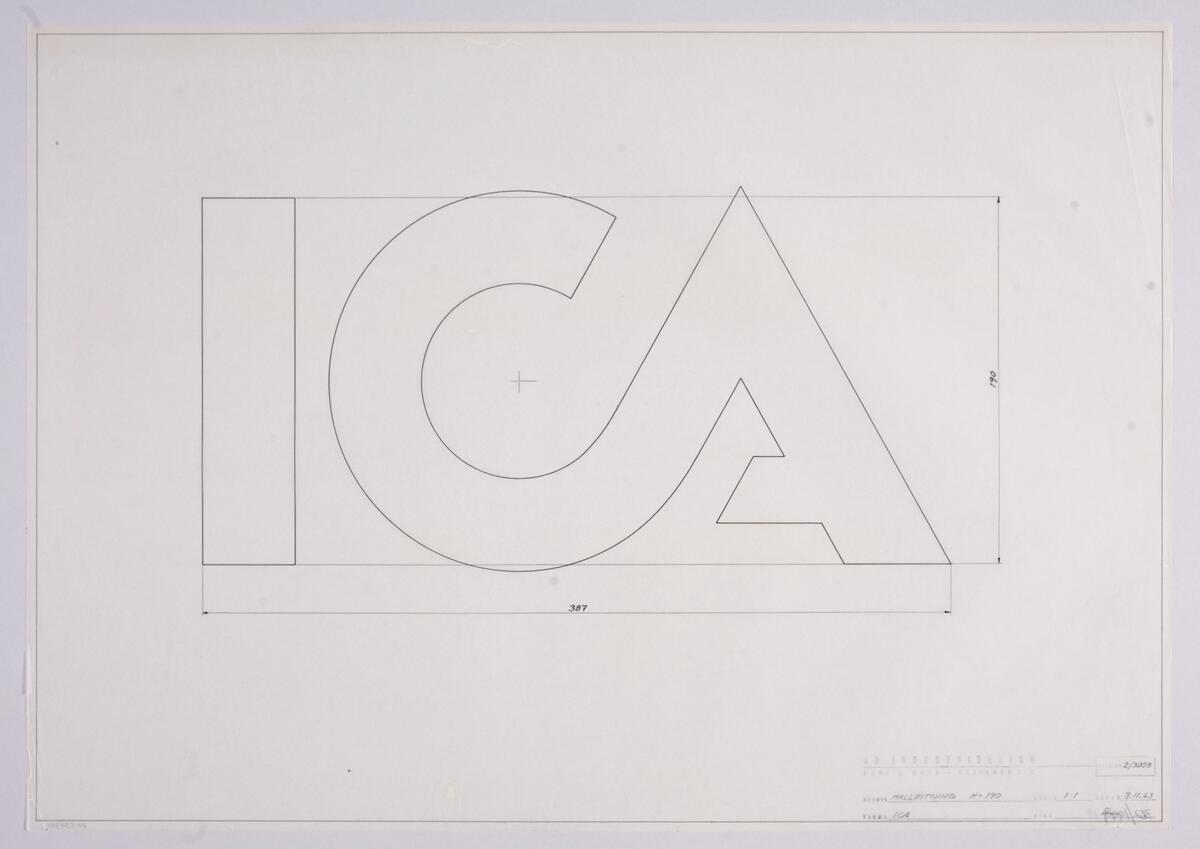 ICA-skyltar [ritning] - Designarkivet / DigitaltMuseum