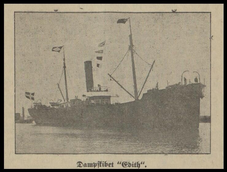 Edith, dampskip som forliste ved Drøbak i 1909 - Norsk Maritimt Museum