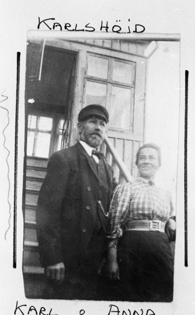 Paret Karl "Dövekarl" (1854 - 1937) och Anna Andersson (född 1869 i ...
