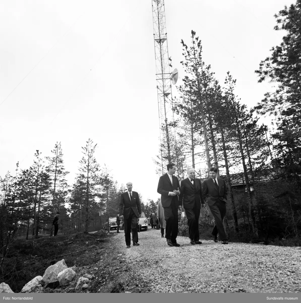 Den provisoriska TV-stationen på Södra berget. dagen innan ...