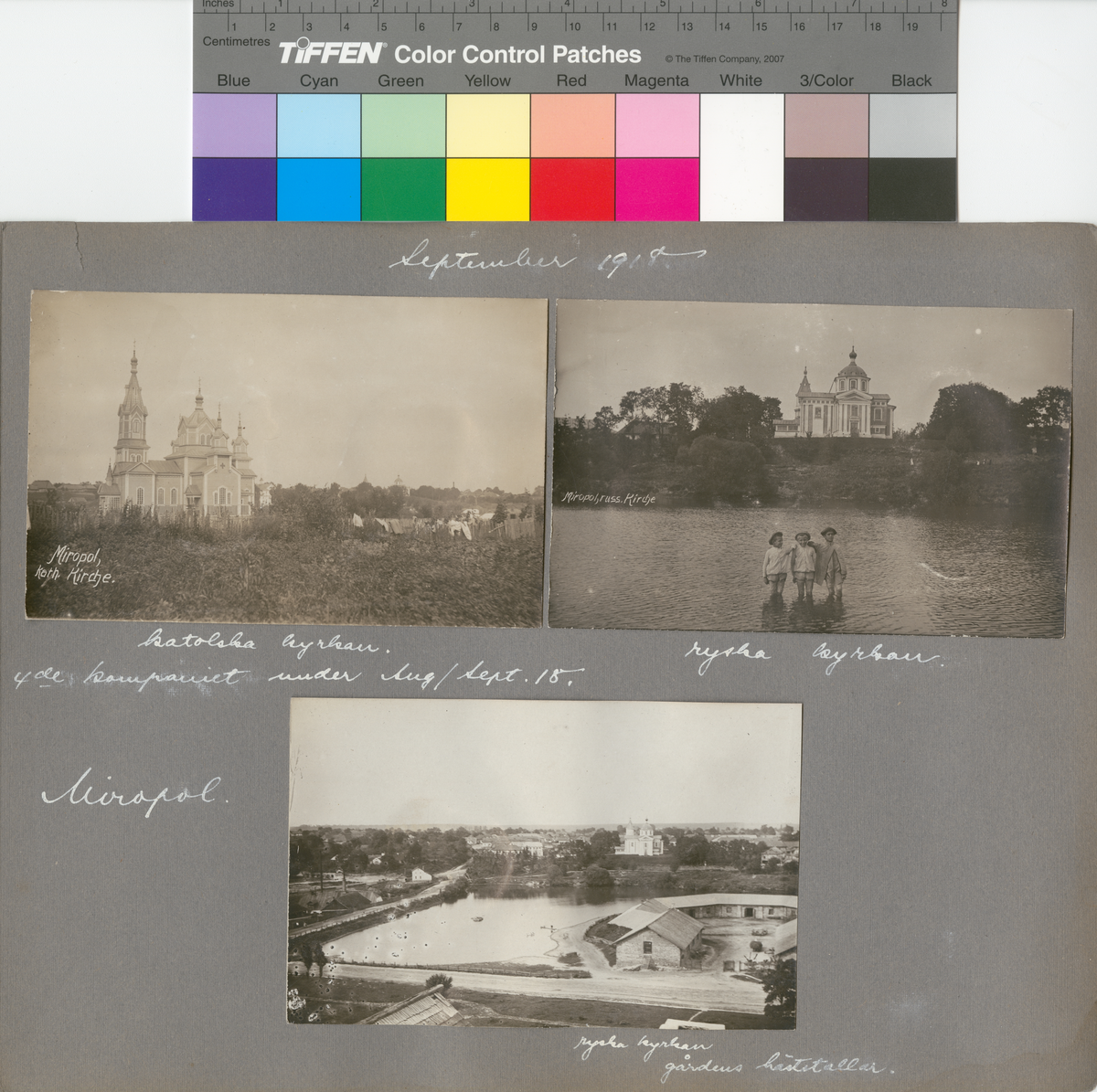 Text i fotoalbum: "September 1918. Miropol." - Armémuseum / DigitaltMuseum