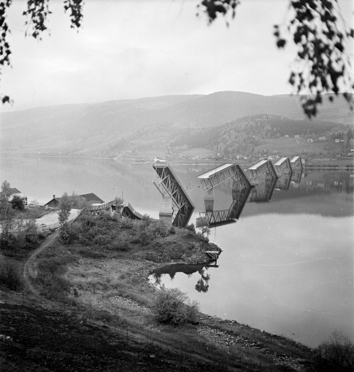 Vingnesbrua ved Lillehammer - sprengt i 1940 - Sverresborg Trøndelag ...