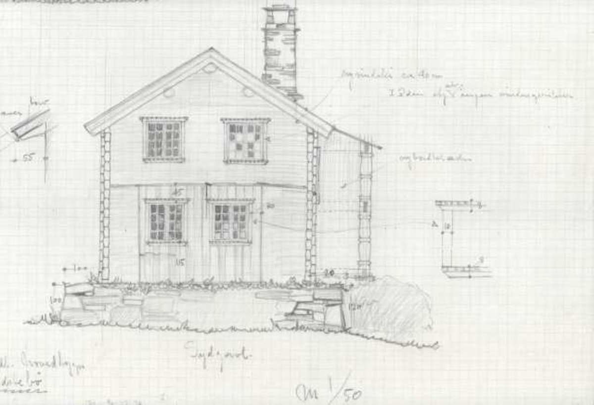 Tegning - Stiftelsen Norsk folkemuseum / DigitaltMuseum