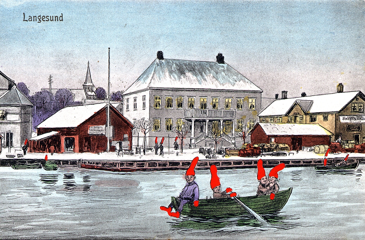 Langesund. Nissekort. - Telemark Museum / DigitaltMuseum