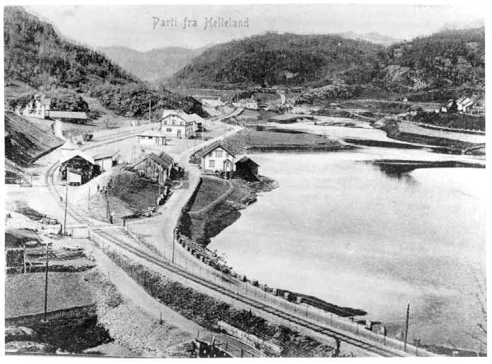 Parti fra Helleland med jernbanestasjonen - Dalane Folkemuseum ...