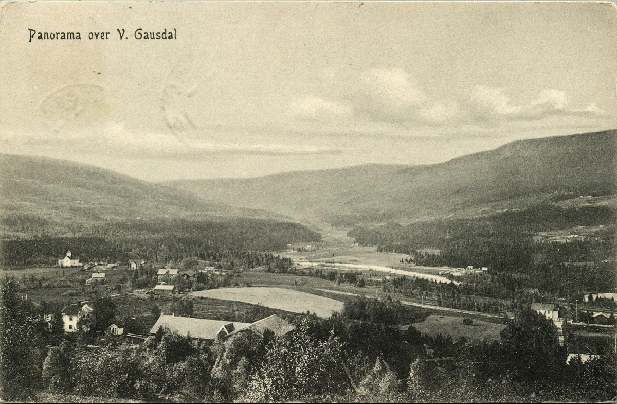 Panorama over Vestre Gausdal - Maihaugen / DigitaltMuseum