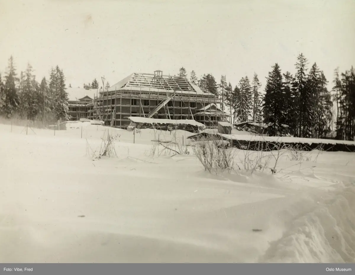 Utvidelse av Gaustad sykehus. - Oslo Museum / DigitaltMuseum