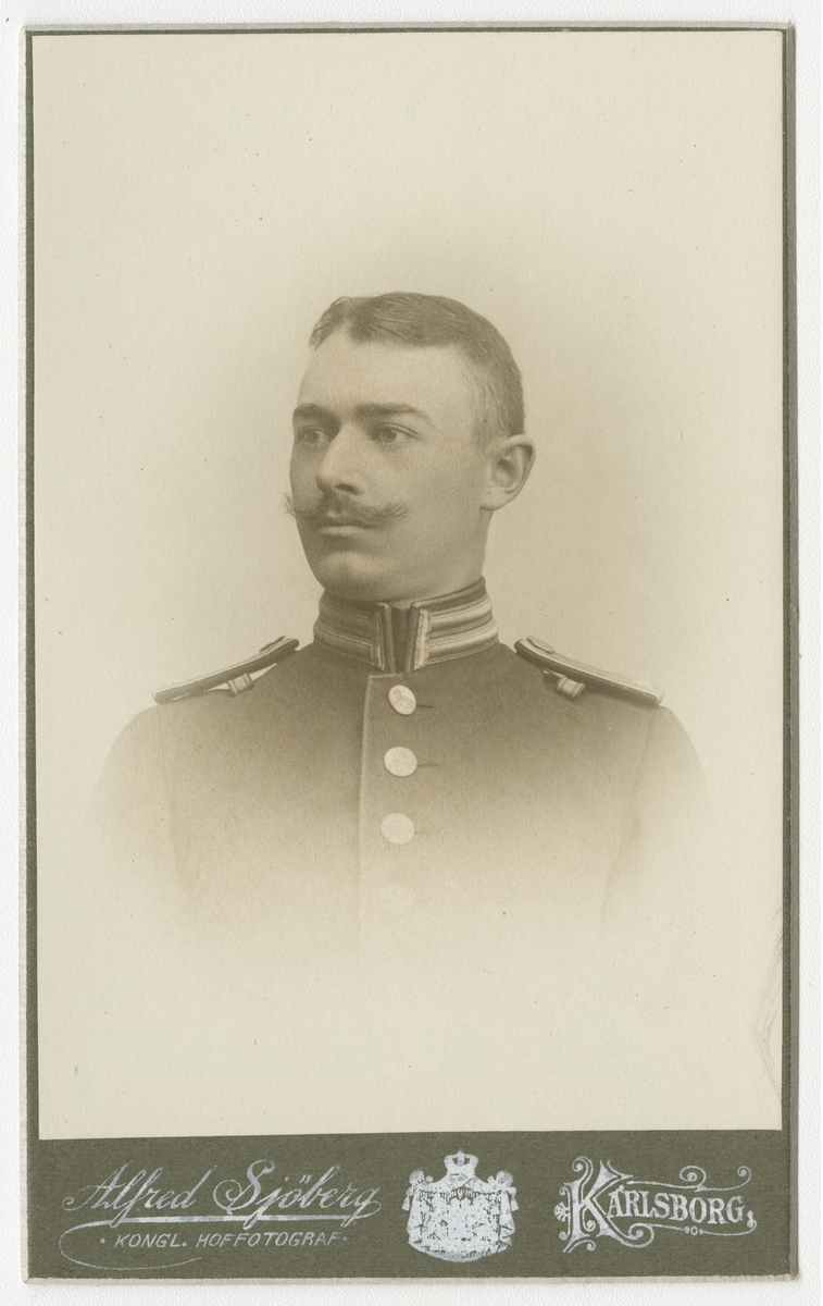 Porträtt av Carl Axel Liborius von Mentzer, underlöjtnant vid Hallands ...