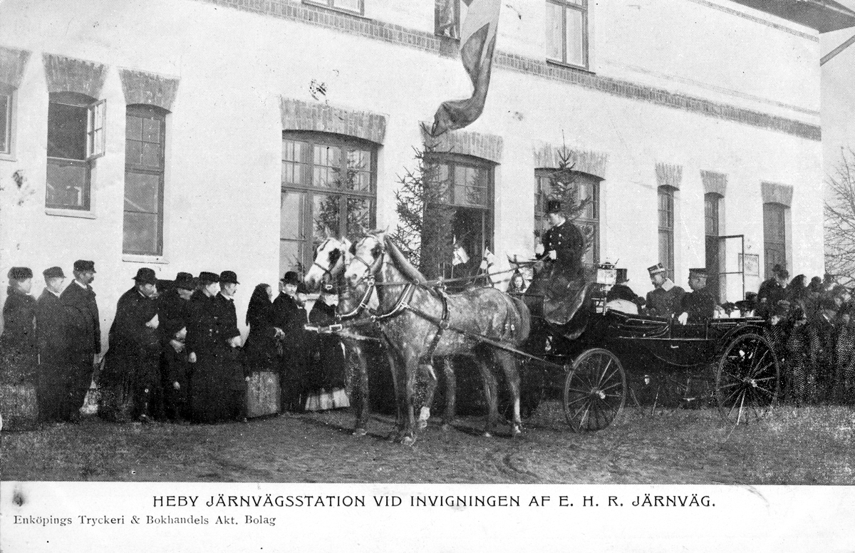 Invigning av EHRJ. Enköping - Heby - Runhällens Järnväg ...