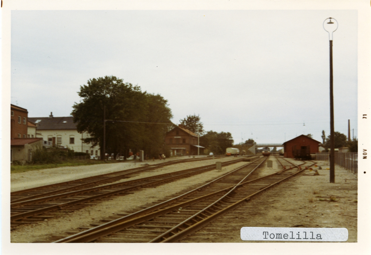 Tomelilla station 1971. Ystad - Eslövs Järnväg, YEJ. Stationen öppnades ...