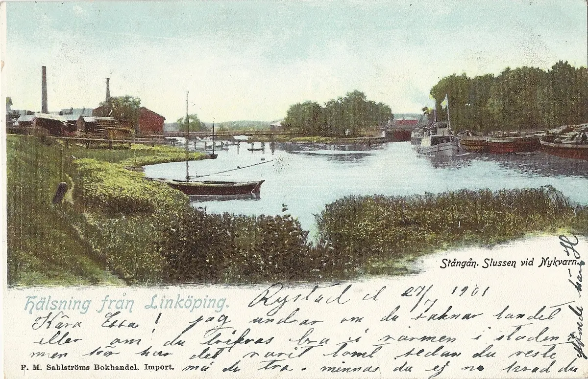 Nykvarn sluss i Linköping - Bild Linköping / DigitaltMuseum