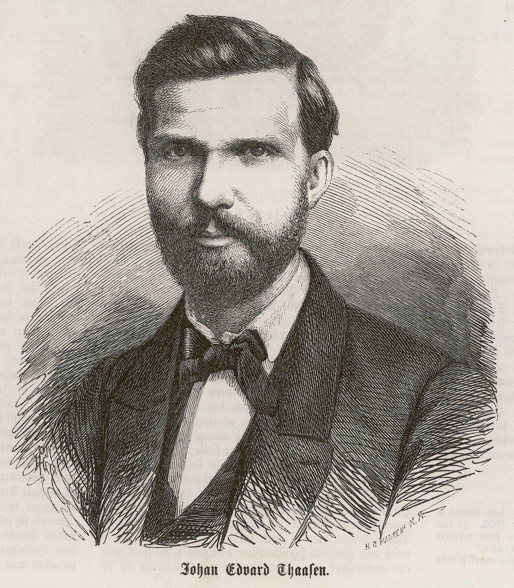 Johan Edvard Thaasen. [xylografi] - Oslo Museum / DigitaltMuseum