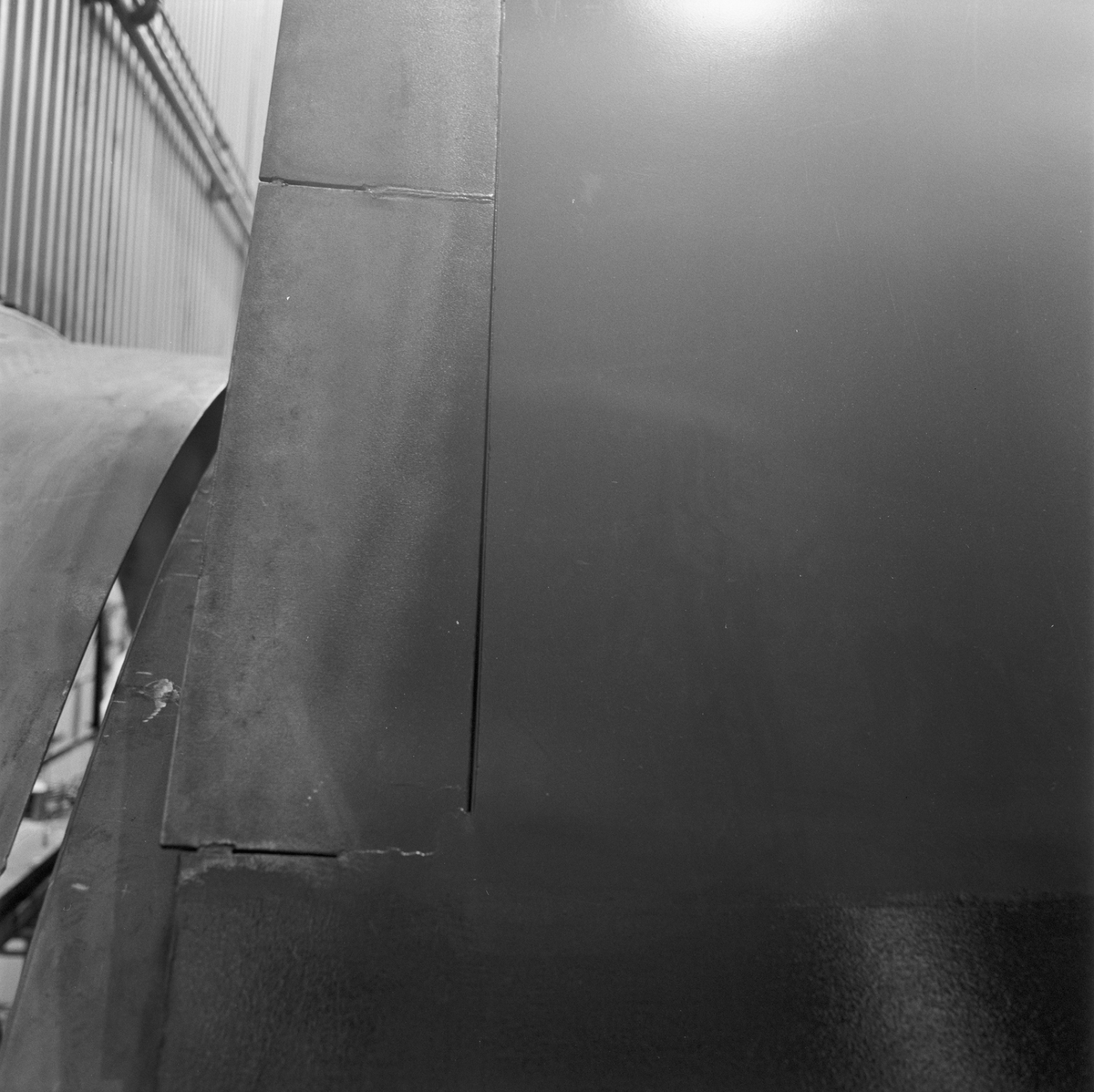 Svetsfog på ubåtssektion typ Västergötland - Marinmuseum / DigitaltMuseum