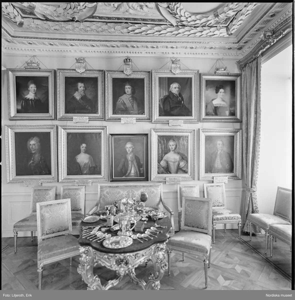 Ericsbergs slott, interiör, Stora Malms socken, Södermanland ...