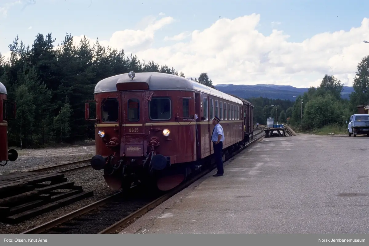 Dieselmotorvogn BM 86 25 med persontog fra Rødberg til Kongsberg på ...