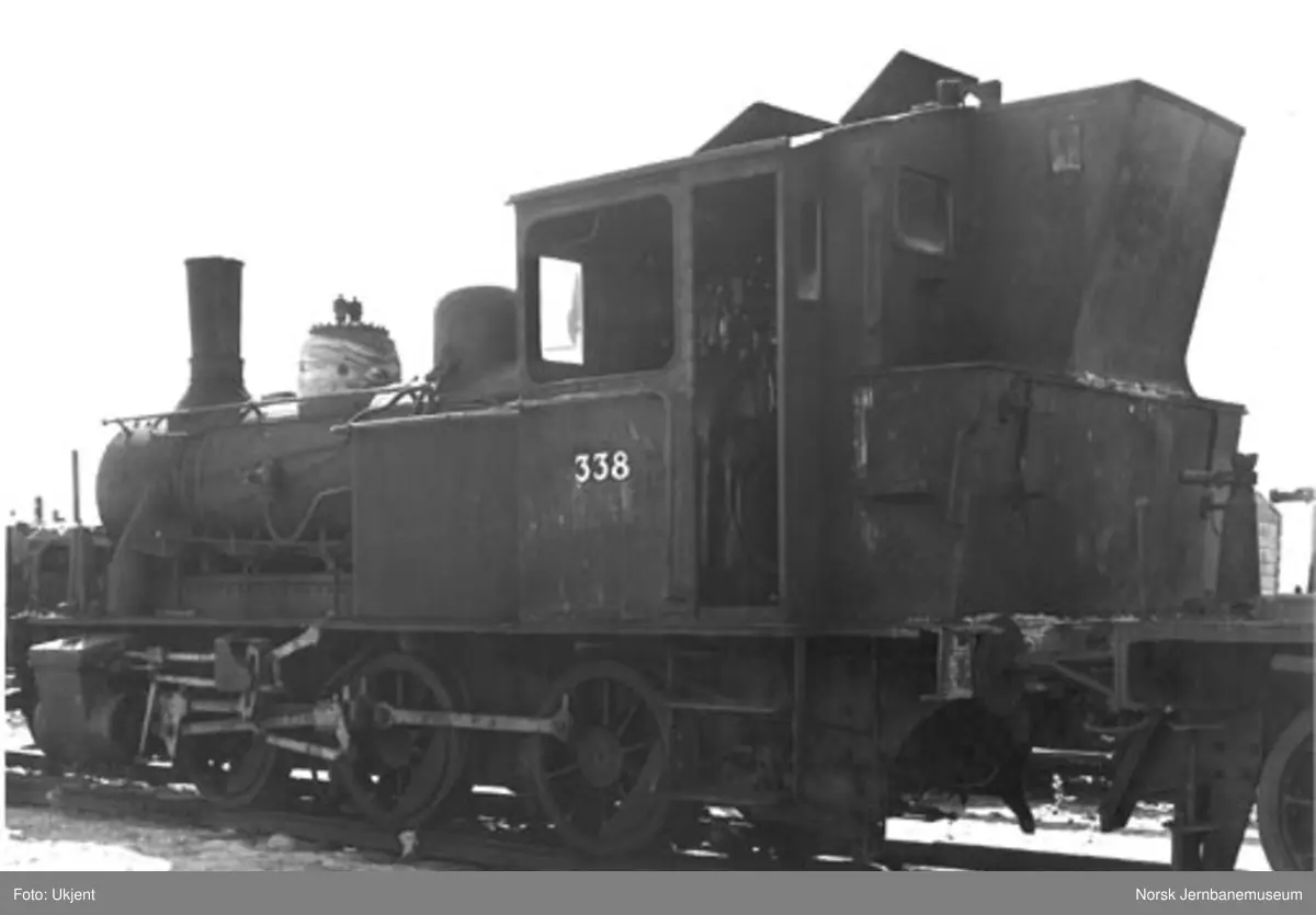 NSB damplokomotiv type 25b nr. 338 etter utrangering - Norsk ...
