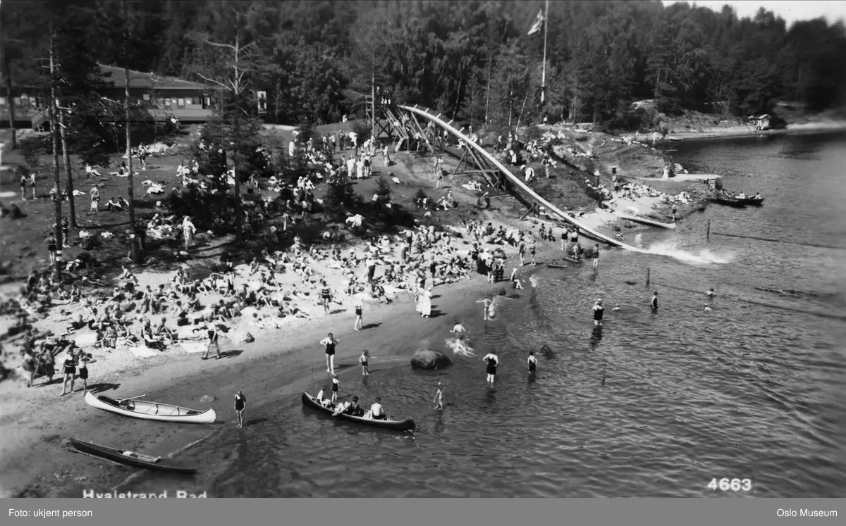 Hvalstrand Bad. - Oslo Museum / DigitaltMuseum