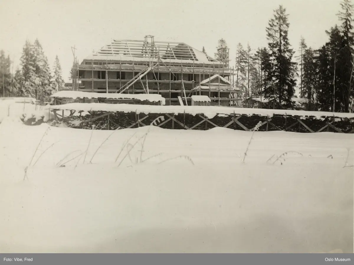 Utvidelse av Gaustad sykehus. - Oslo Museum / DigitaltMuseum