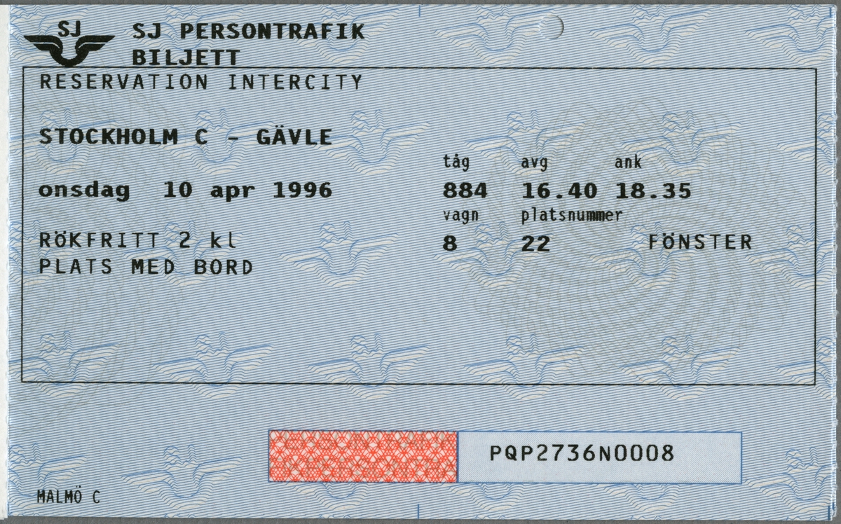 Personalbiljett - Järnvägsmuseet / DigitaltMuseum