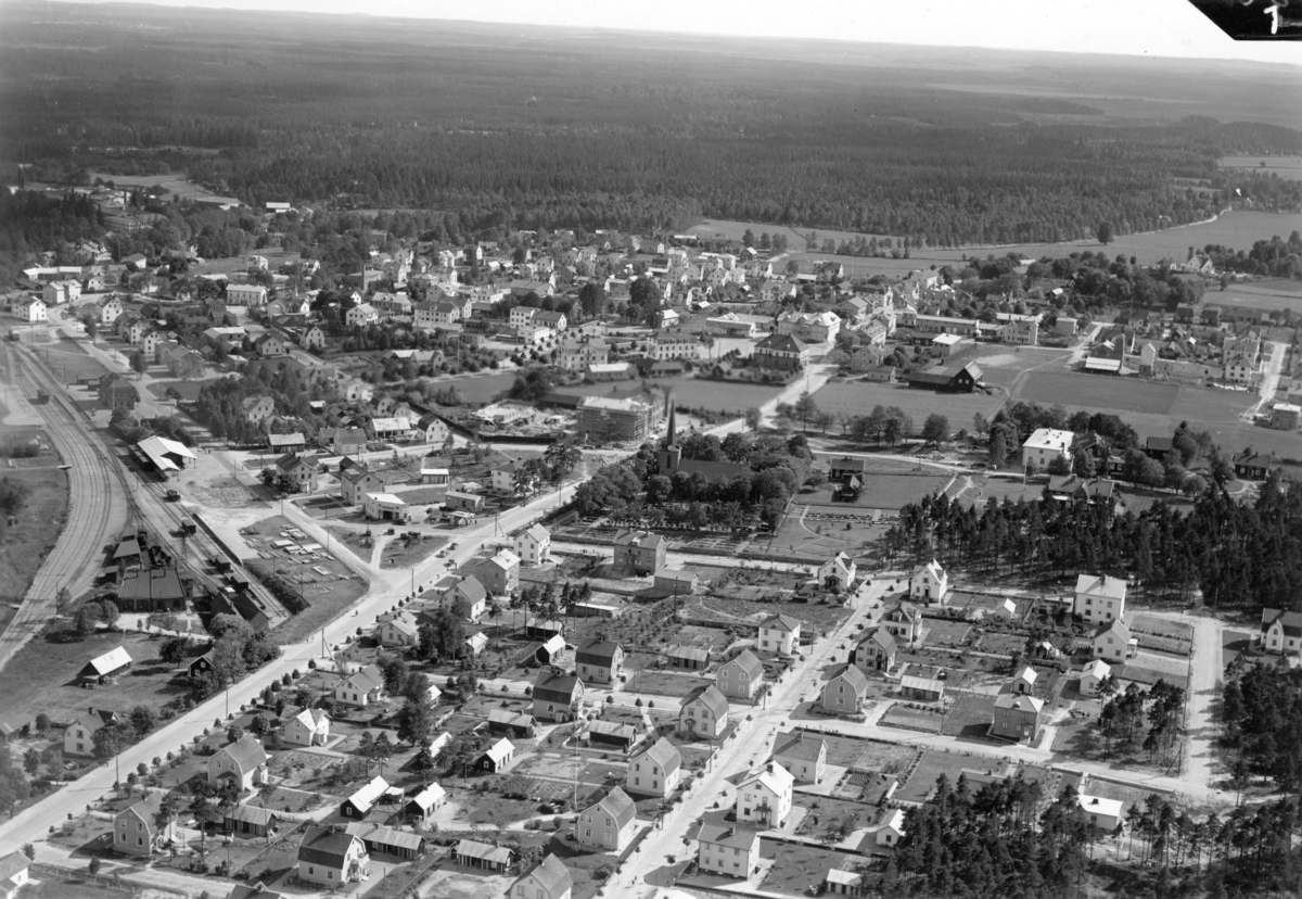 Flygfoto över Gislaved i Jönköpings län. Nr G 1999. - Jönköpings läns ...