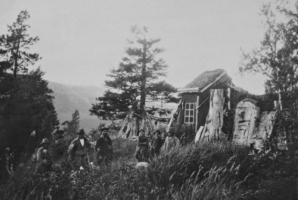 Sørvassdalen, ved køta, Gippe Njarka, Thomas Renberg og Gunnar Njarka ...