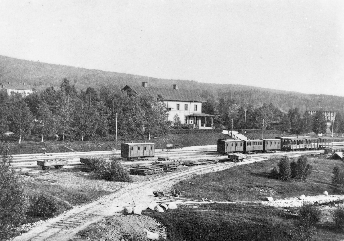 Hagfors järnvägsstation. - Järnvägsmuseet / DigitaltMuseum