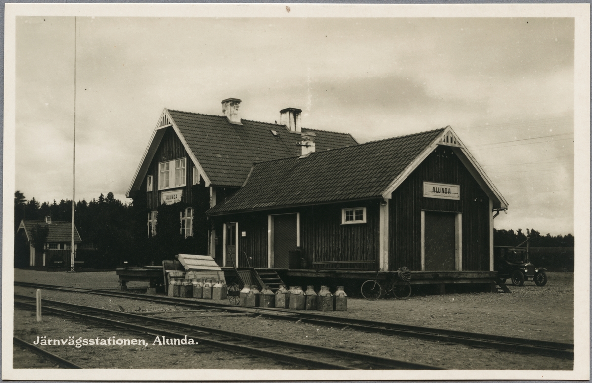 Alunda järnvägsstation. - Järnvägsmuseet / DigitaltMuseum