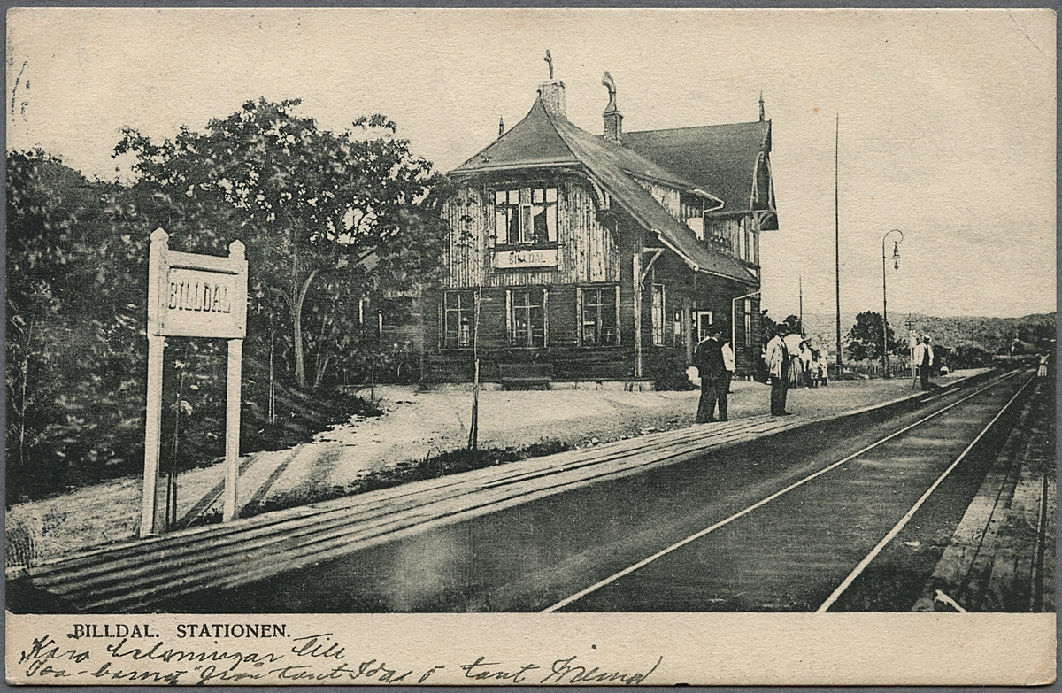 Billdal station. - Järnvägsmuseet / DigitaltMuseum
