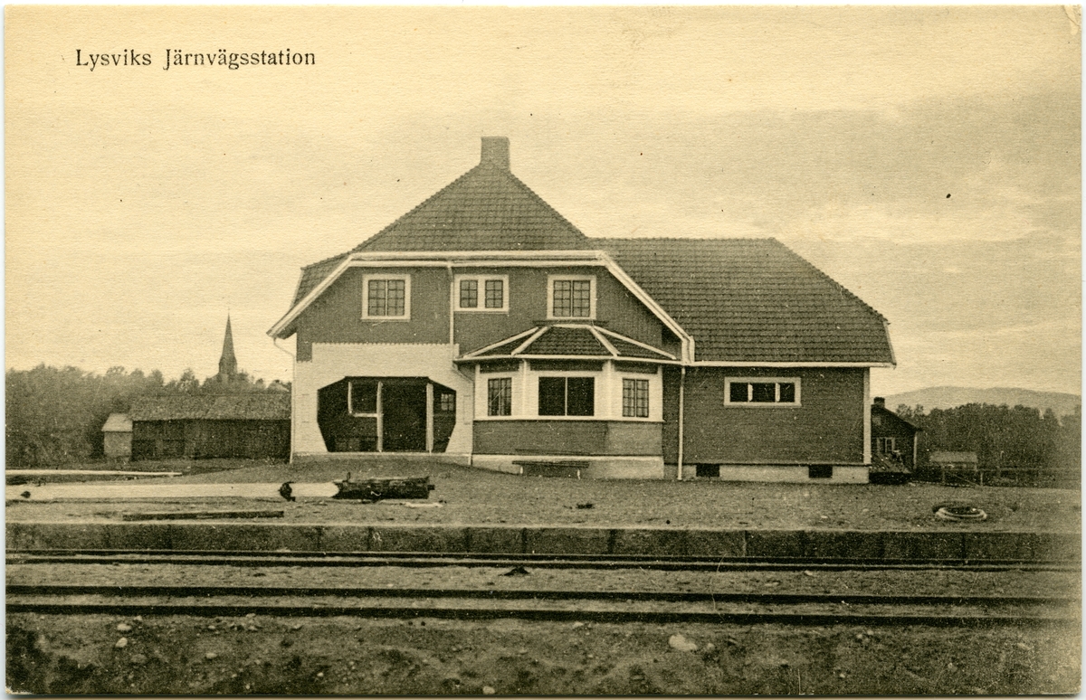 Lysvik järnvägsstation. - Järnvägsmuseet / DigitaltMuseum