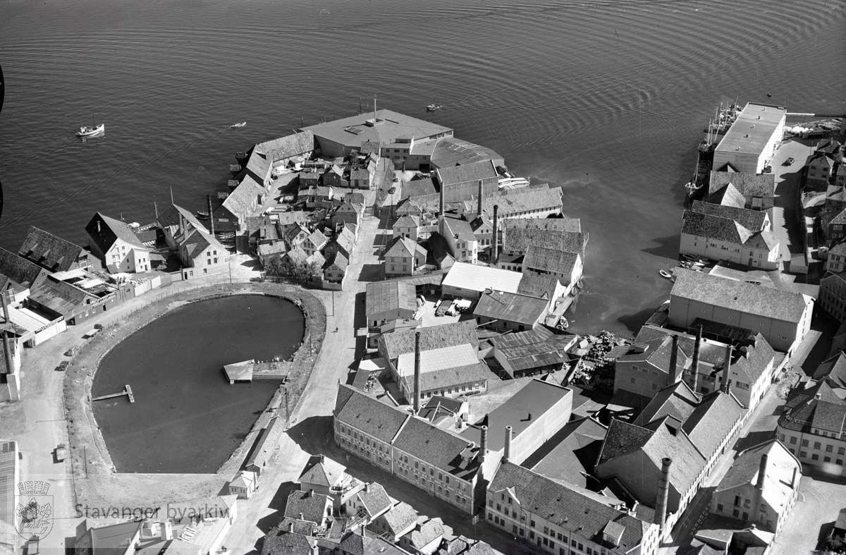 Strømsteinen, Verven, Badedammen - Stavanger byarkiv / DigitaltMuseum