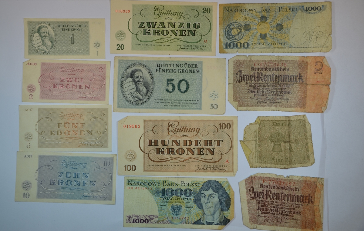 Davidsstjerne, pengesedler mm. - Jødisk Museum i Oslo / DigitaltMuseum