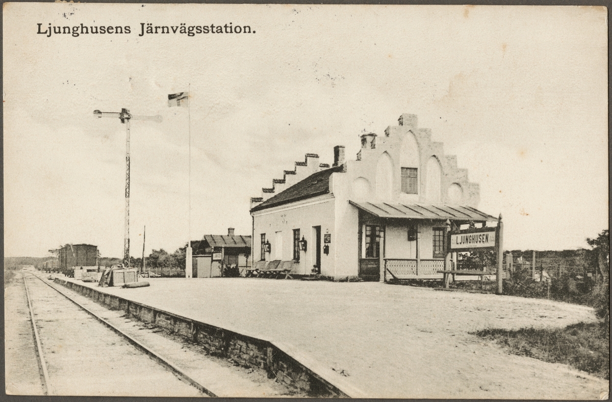 Ljunghusen station. - Järnvägsmuseet / DigitaltMuseum