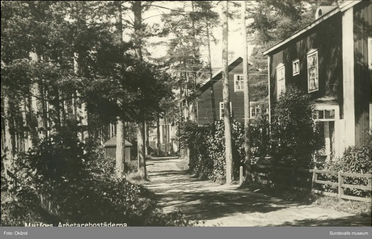 Vykort från Matfors - Sundsvalls museum / DigitaltMuseum