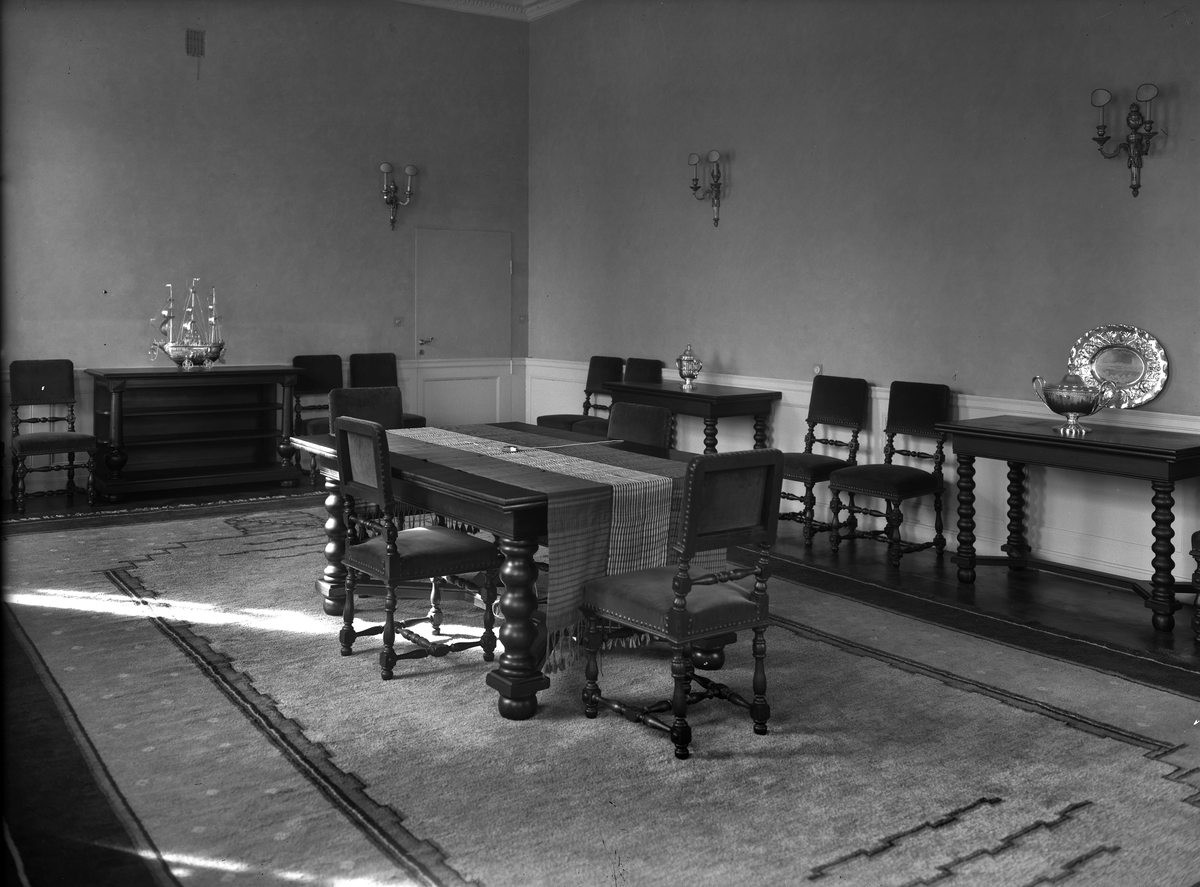 Interiör från Haga slott i Solna socken utanför Stockholm. Del av ...